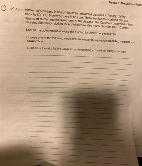 solved module 1 the nervous syste 3 13 alzheimer s