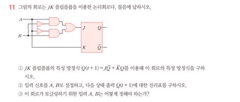 Jk 플립플롭 논리회로 문제 지식in