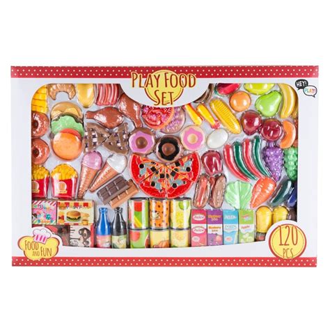 Pretend Grocery Play Assorted Food Set Boxed Fresh And Canned Store