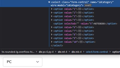 Selected Option Doesnt Render Correctly In Modal Help Livewire Forum