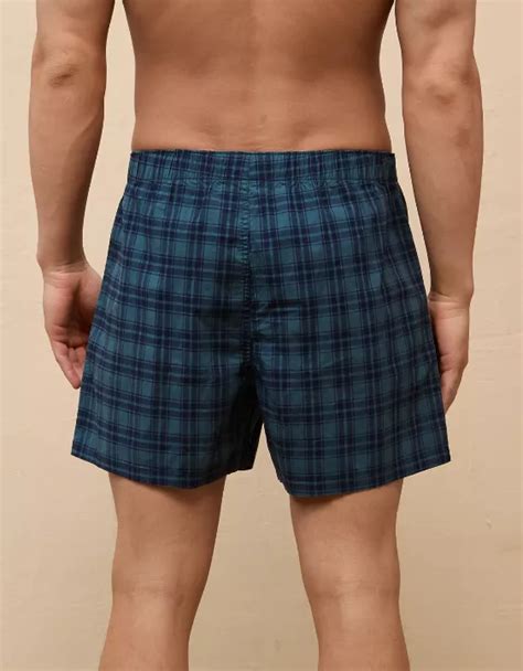 Aeo Stretch Plaid Classic Boxer Short Ae