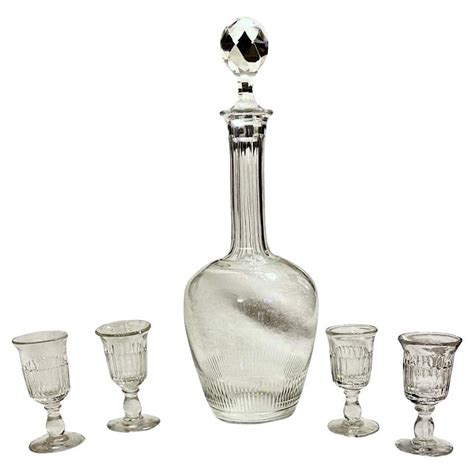 Italian Mid Century Tall Glass Chianti Bottle In The Shape Of A Roman