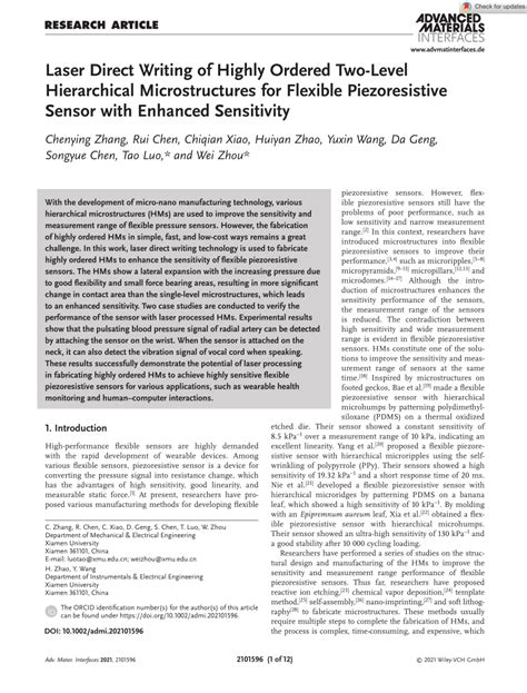 Pdf Laser Direct Writing Of Highly Ordered Two‐level Hierarchical