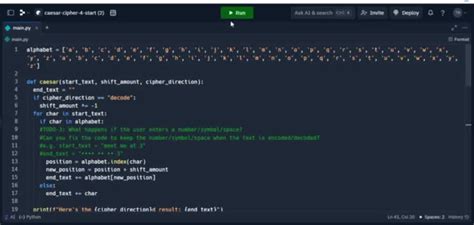 Finished Caesar Cipher Project With Python Namrutha Srinidhi T