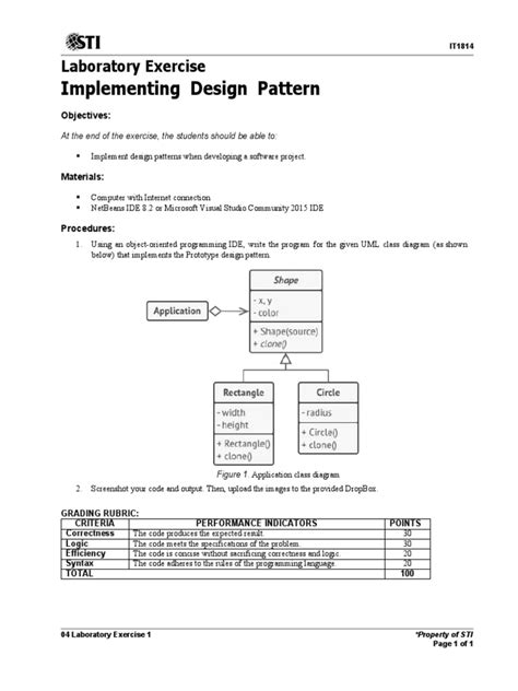 Implementing Design Pattern Laboratory Exercise Pdf