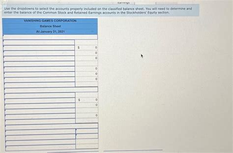Solved Use The Dropdowns To Select The Accounts Properly