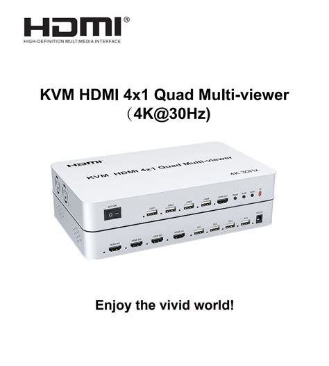 ArgoX 4K 30Hz KVM Quad 4x1 Multi Viewer Seamless Switcher Ultra HD Com JG Superstore