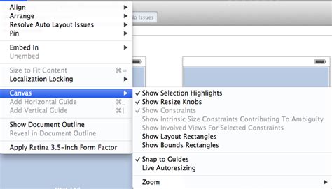 Ios7 How To Show The Grid For Storyboard Viewedit In Xcode 5