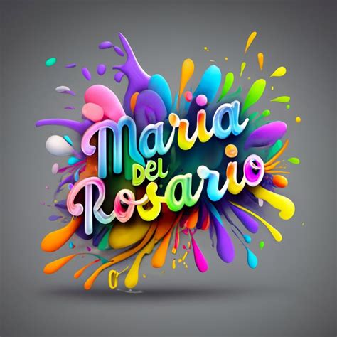 Maria Del Rosario Colorful Splash Text