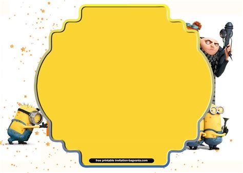 Blank Minion Invitation Template Irama Design