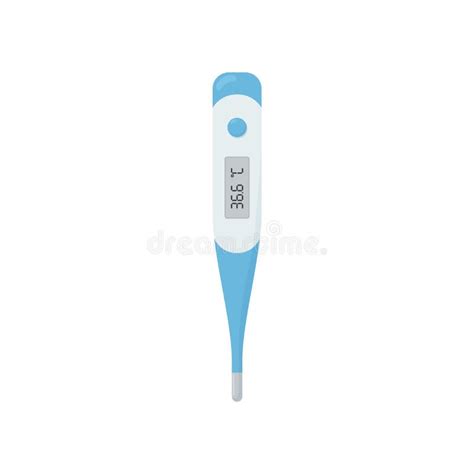 Digital Medical Thermometer For Body Temperature Vector Illustration Isolated Stock