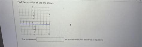 Solved Find The Equation Of The Line Shown The Equation Is Chegg