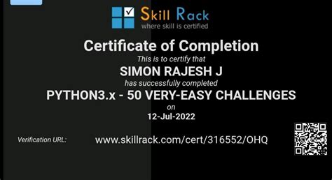 simon rajesh j on linkedin python easy challenges in skillrack
