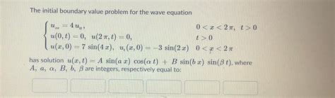 Solved The Initial Boundary Value Problem For The Wave