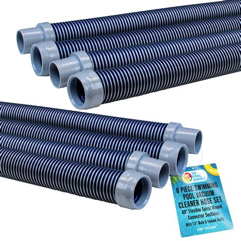 U S Pool Supply Professional 8 Piece Swimming Pool Vacuum Cleaner Hose