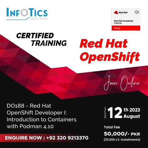 Infotics On Linkedin Redhat Openshift Careerdevelopment Career