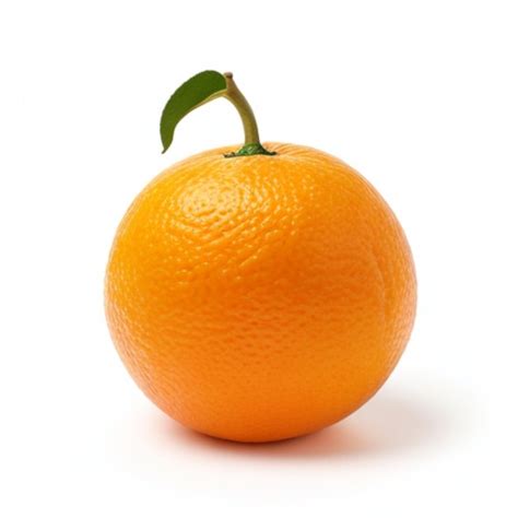 Premium Photo A Single Orange On A White Background