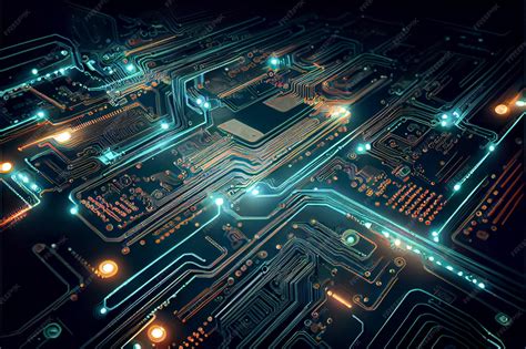 Premium Photo Abstract Electronic Circuit Board Background Ai Generated Art