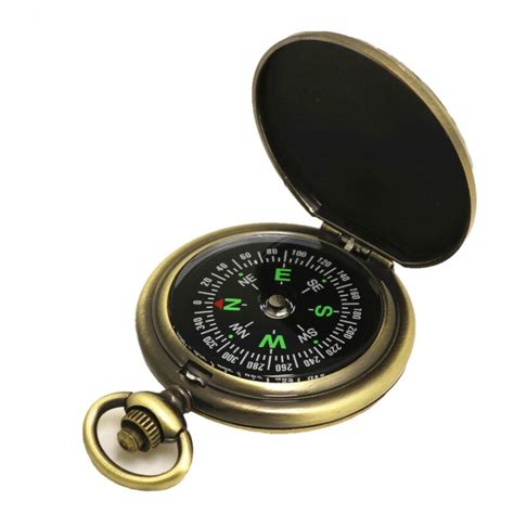 Vintage Bronze Compass Pocket Watch Outdoor Hiking Vicedeal