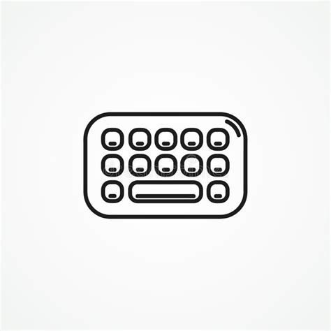 Keyboard Line Icon Qwerty Keyboard Icon Stock Vector Illustration Of