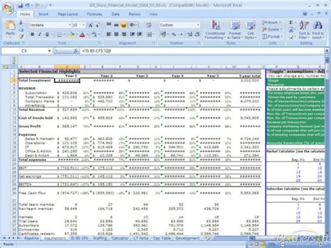 Financial Model Excel Spreadsheet Db Excel Com