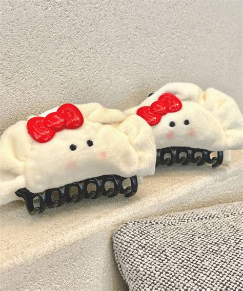 당일출고 귀여운 만두 볼터치 집게핀 올림머리 반묶음 머리핀 데일리 우정 헤어집게 에이블리