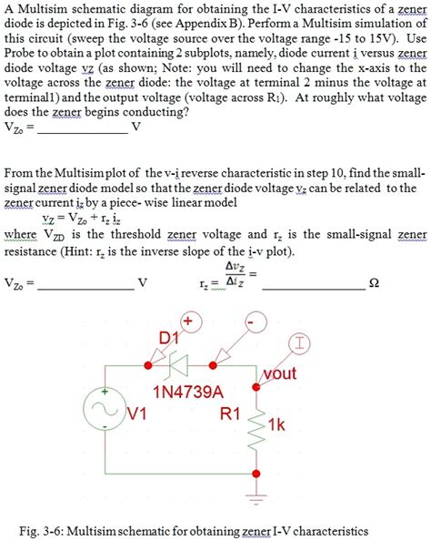A Multisim Schematic Diagram For Obtaining The I V Characteristics Of A