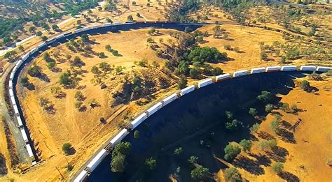 Drone Footage Of Bnsf Freight At Tehachapi Loop Train Fanatics