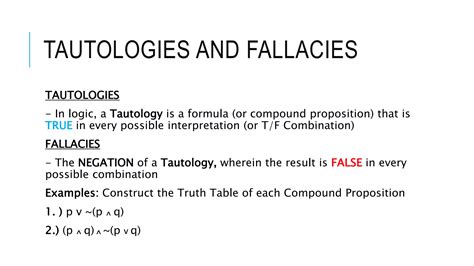 Logic Logical Propositions Pptx