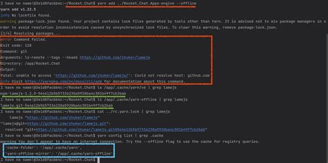 Offline Install Failed Due To Git Ls Remote Unable To Access Github As Well As Prefer Offline