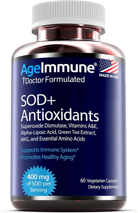 Sod Antioxidants Complex Healthy Aging Supplement 400mg Of Superoxide