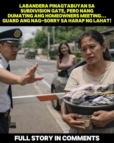 Sa Ilalim Ng Tirik Na Araw Sa Harap Ng Subdivision Gate May Isang