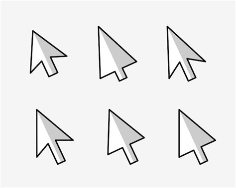 free vector collection of flat mouse cursor arrow sign