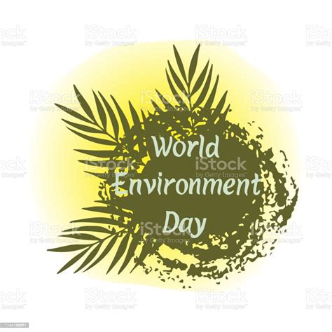 녹색 야자수와 행성 지구는 맑은 배경에 나뭇잎 손으로 그린 세계 환경 하루의 글자 벡터 일러스트 0명에 대한 스톡 벡터 아트 및 기타 이미지 Istock