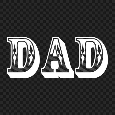 HD Black Dad Word Text PNG Citypng