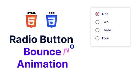 How To Make Radio Button Bounce Animation With Html And Css Youtube