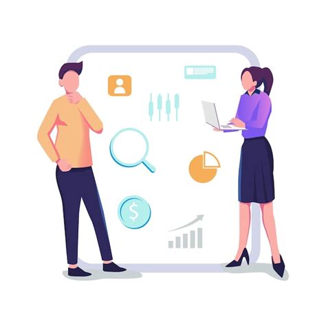 Premium Vector Business Analysis Flat Style Illustration Design