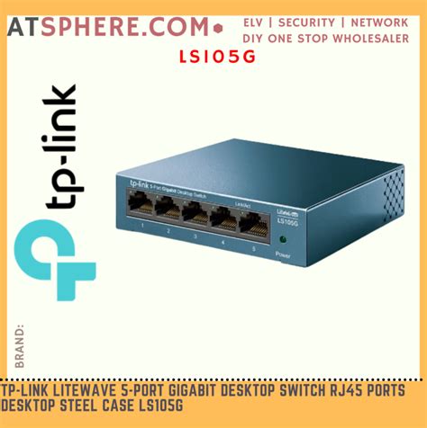 TP LINK Tplink 5 Port Desktop Gigabit Network Switch 10 100 1000Mbps RJ45 LAN Ports Plug And