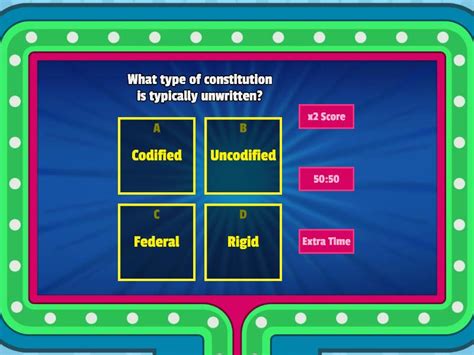 Types Of Constitution Gameshow Quiz