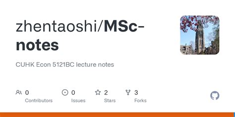 Github Zhentaoshi Msc Notes Cuhk Econ Bc Lecture Notes