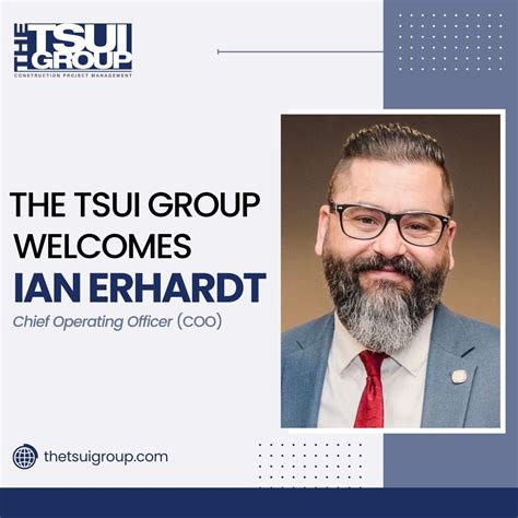 We Are Excited To Announce That Mr Ian Erhardt Will Be Join The Tsui