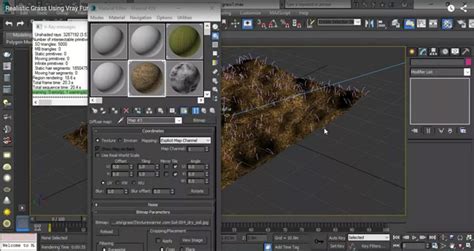 Realistic Grass Through Vray Fur Vray Tutorial Vray And 3ds Max