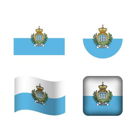 Vector San Marino National Flag Icons Set 33525399 Vector Art At Vecteezy