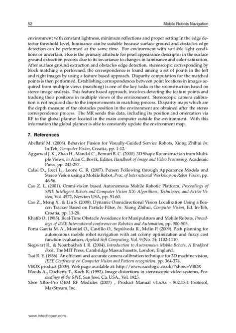 In Tech Vision Based Obstacle Detection Module For A Wheeled Mobile R…