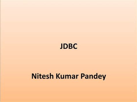 Jdbc Java Database Connectivity Ppt