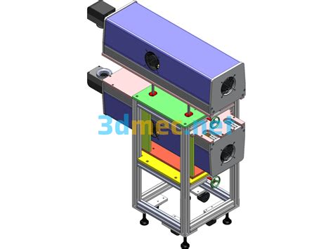 Laser Cutting Machine Coaxial Cable Wire Cutting And Stripping Machine 3d Model Solidworks