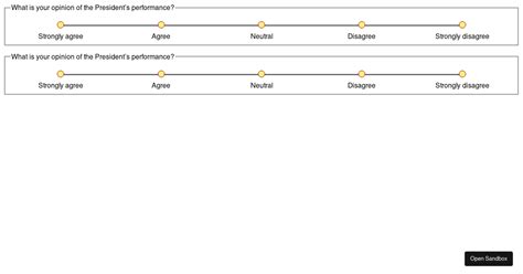 React Likert Scale Examples CodeSandbox