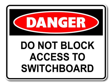 Buy Danger Do Not Block Access To Switchboard [id 1906 10518] The Art