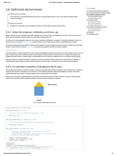 2 6 Definición De Funciones Introducción A La Programación Pdf Función Matemáticas