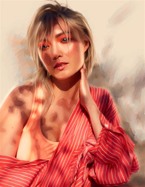 배경 화면 피부 말뿐인 턱 근육 속눈썹 flash photography 주황색 담홍색 립스틱 흑발 겹친 머리카락 긴 머리 패션 모델 패션 디자인